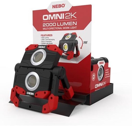NEBO - OMNI2K - 2000 lumen Rechargeable dual light | bol