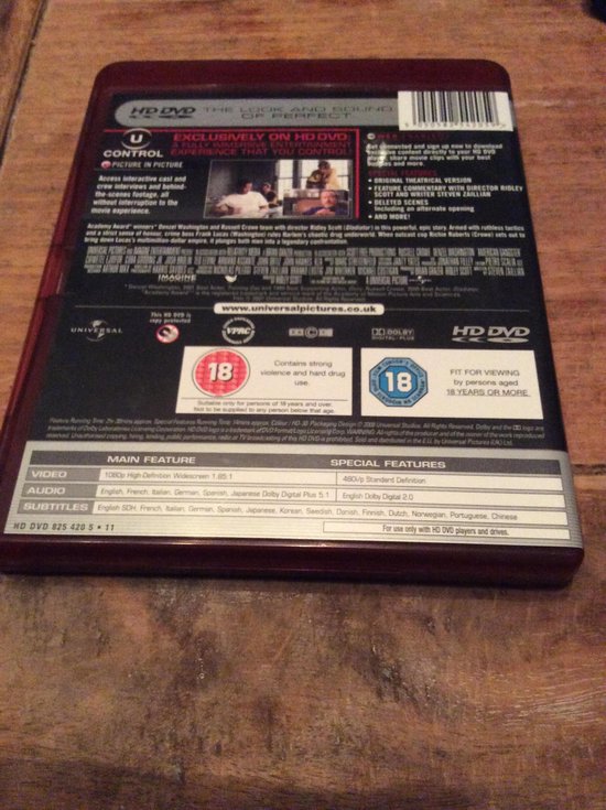 American Gangster [HD DVD] [2007] Russell Crowe,Denzel Washington, R ...