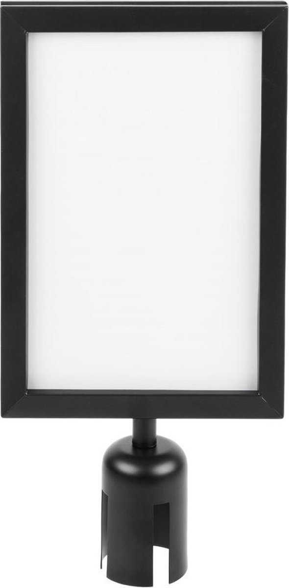 A4 houder voor Afzetpaal | Zwart gepoedercoat - Type A | Zwart | bol.com