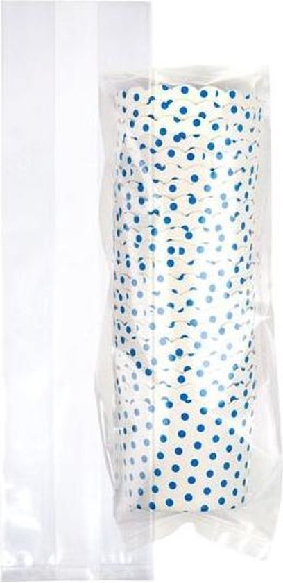 Plastic Zakken 6,7x4,8x26cm met zijvouw (100 stuks) | Plastic zak | bol