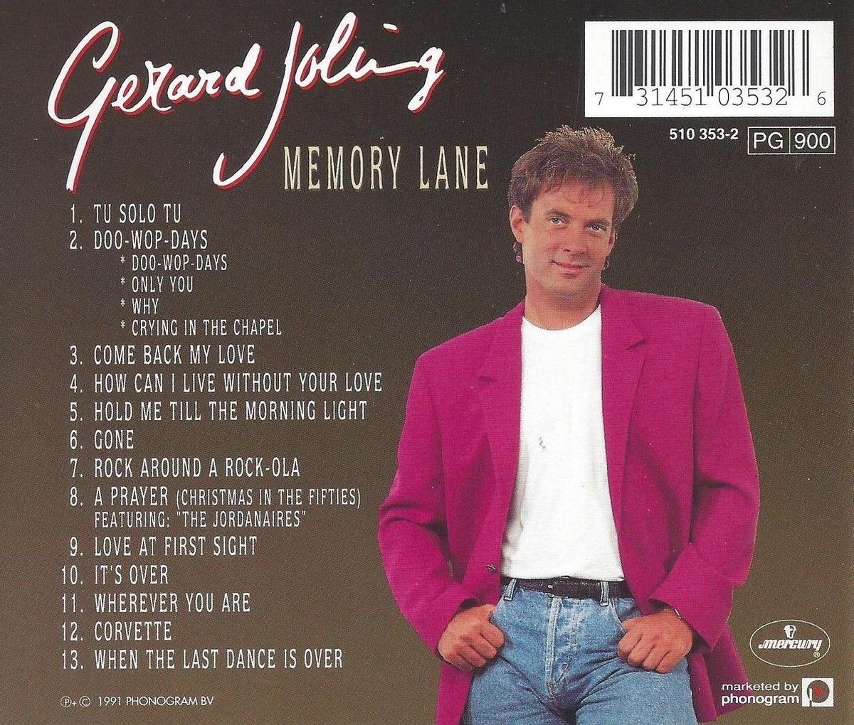 Gerard Joling - Memory Lane, Gerard Joling | CD (album) | Muziek | bol