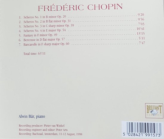 Chopin, Alwin Bar | Muziek | bol