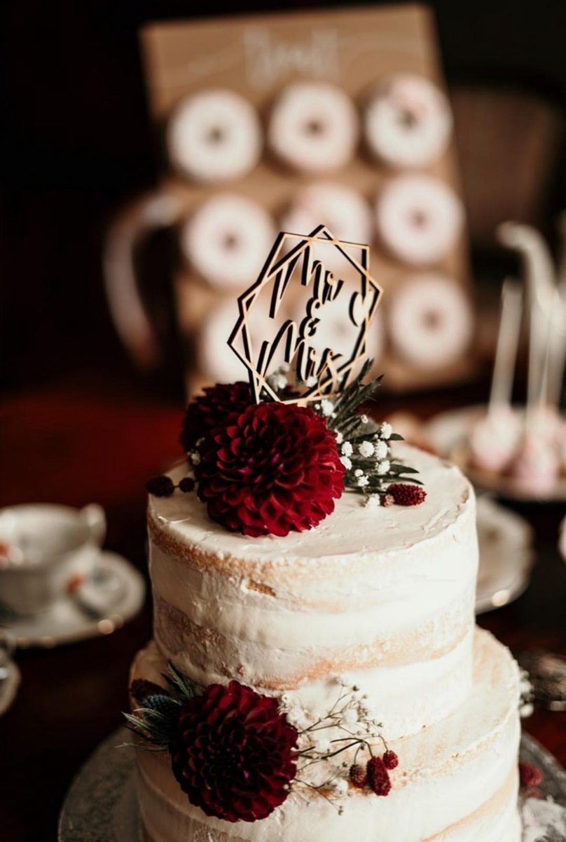 Taarttopper - Mr&Mrs - hout | bol.com