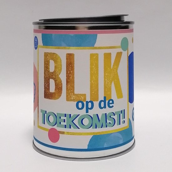Cadeau blik "Blik op de toekomst" gevuld met zuurtjes | bol