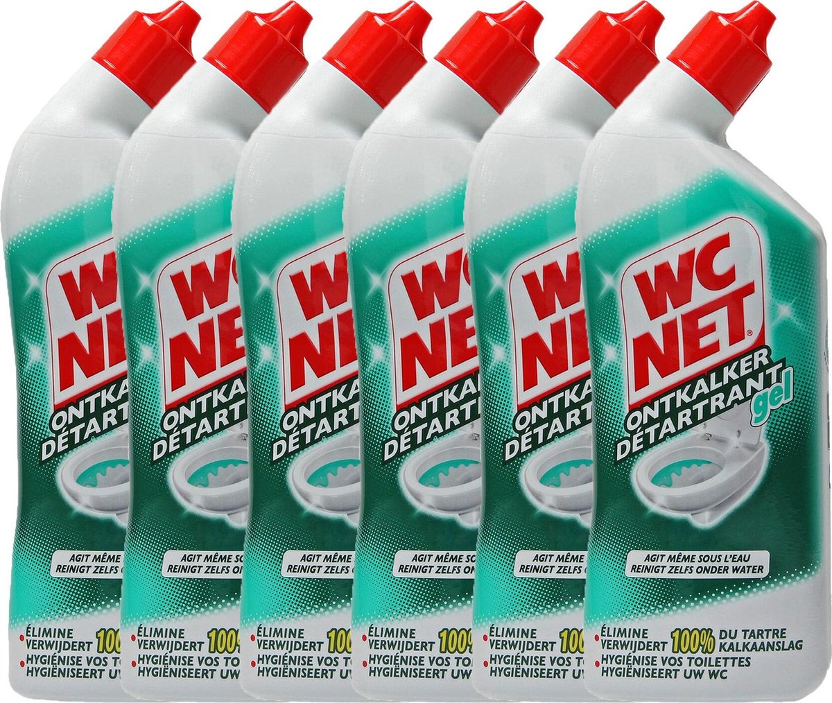WC Net -Gel - Ontkalker - WC Reiniger - 6 x 750 ml - Voordeelverpakking - Toiletreiniger | bol.com