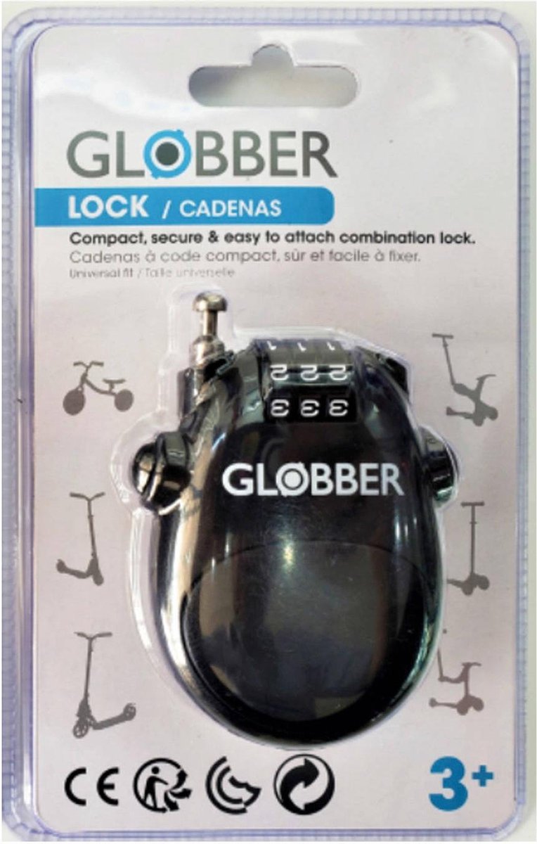Globber - Slot voor step - Cijferslot - Anti diefstal - Lock- Stepslot ...