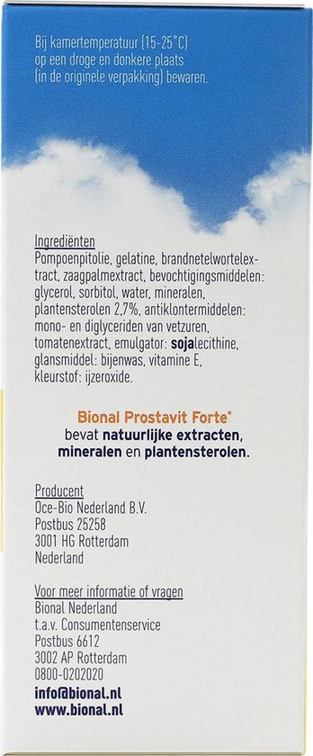 Bional Prostavit Forte - Supplement - Behoud normale prostaat en ...