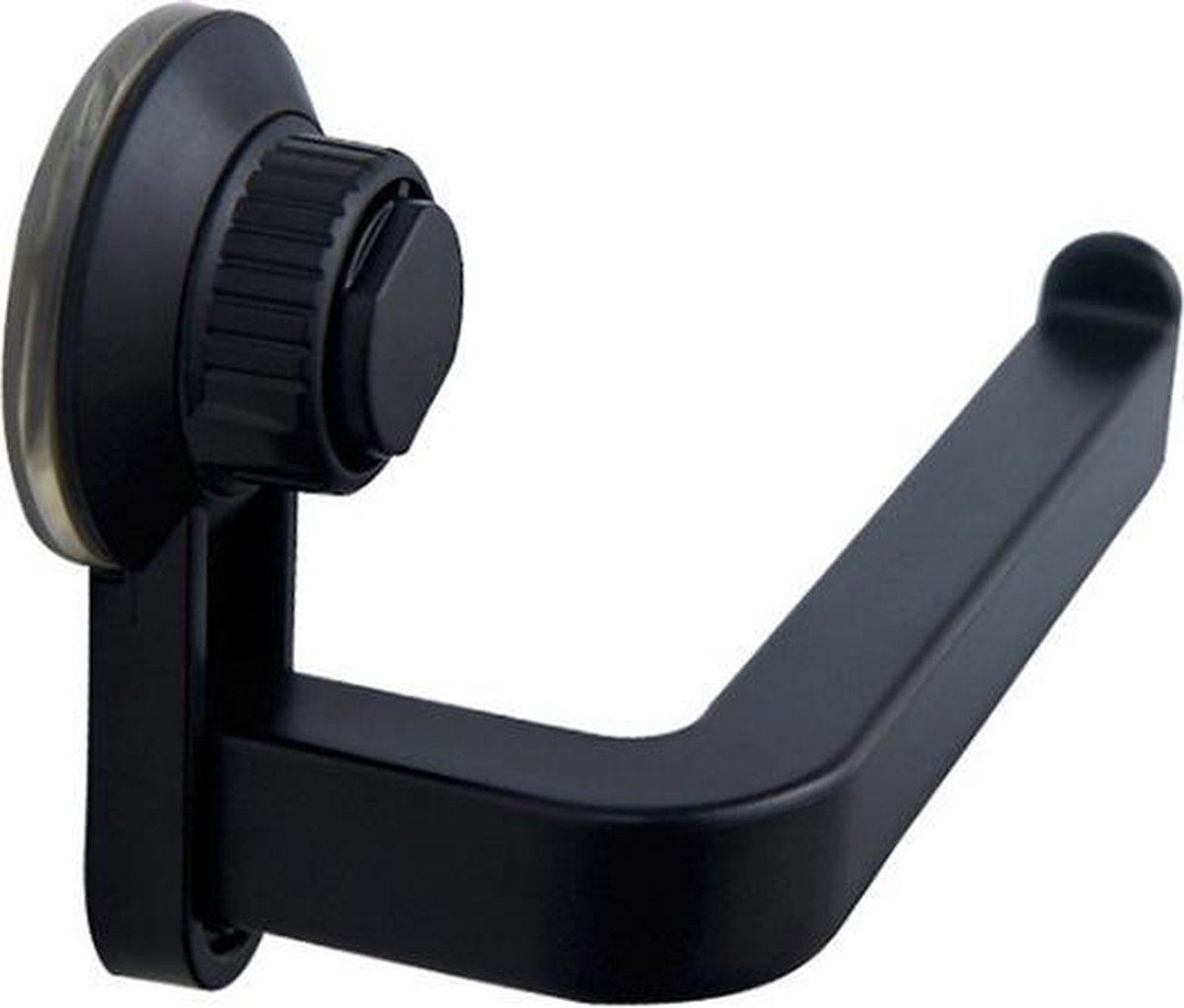 Wc rolhouder met zuignap - kleur zwart - Toiletrol houder zwart met ...