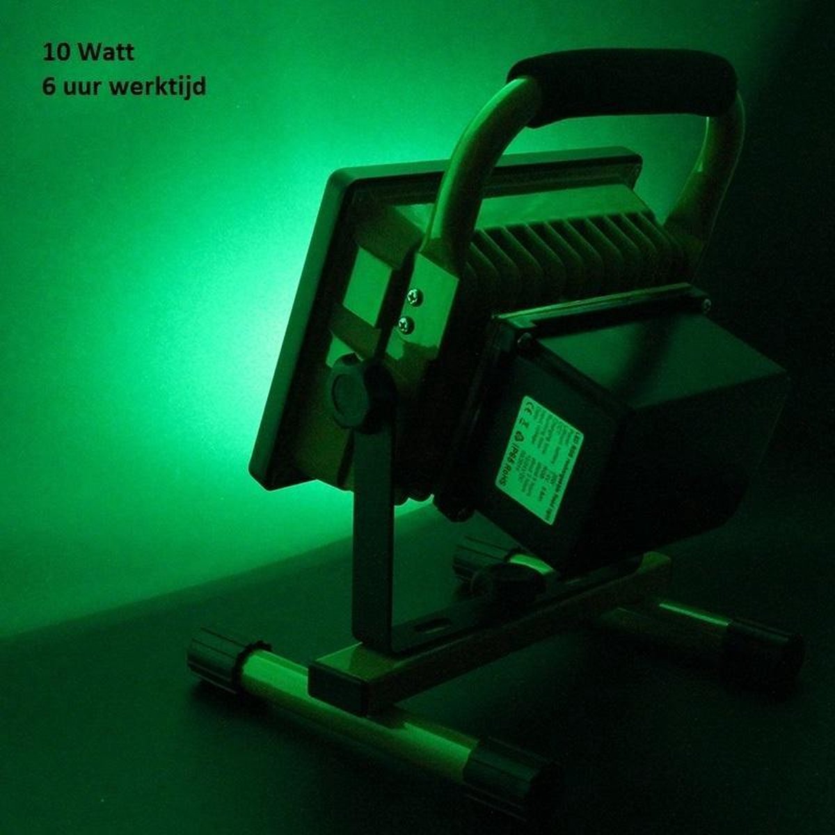 LED Bouwlamp - 10 Watt - Oplaadbaar - Werktijd 6 Uur - Groen | bol