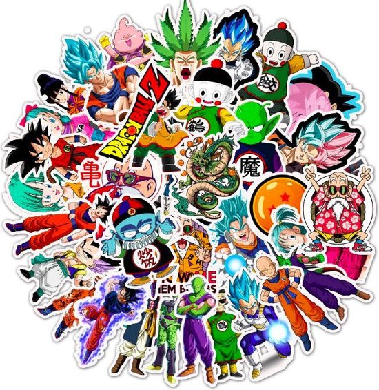 ProductGoods - 50 Stuks Dragon Ball Z Stickers - Muur Decoratie ...