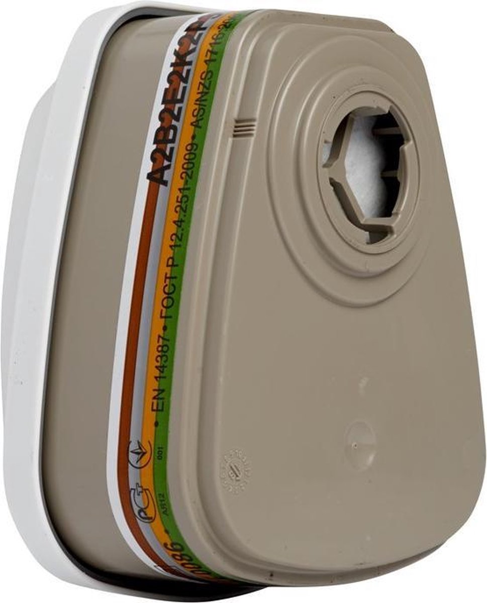 2 stuks 3M 6099 gas- damp- en stoffilter A2B2E2K2P3 | bol