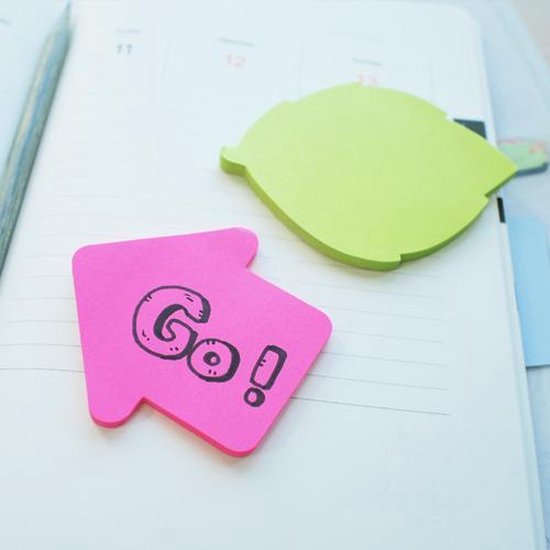 Stick'n Sticky pijl notes - 70x70mm - 50 vel - magenta - memoblaadjes ...