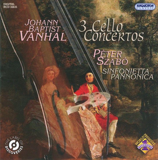 Johann Baptist Vanhal: 3 Cello Concertos, Sinfonietta Pannonica | CD ...