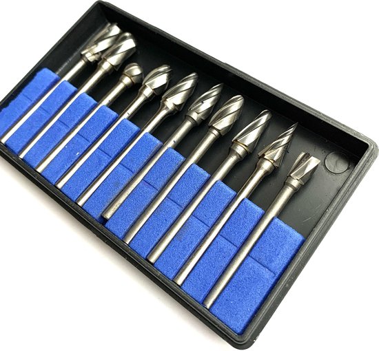 Frezensets – Set van 10 frezen – Mini frezenset van Wolfaamcarbide ø 3 ...