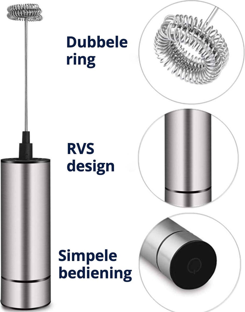 Perow Elektrische Melkopschuimer - Handmatige Melkschuimer ...