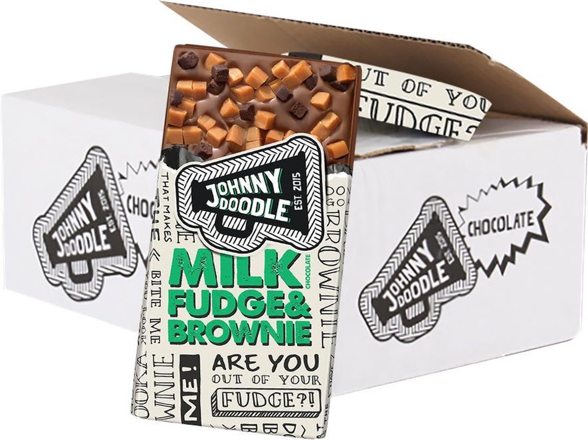 Johnny Doodle - Milk Fudge & Brownie - 10x 150g | bol.com