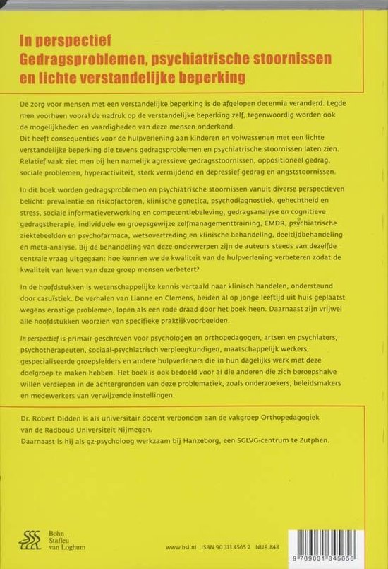 In Perspectief - Boek over cognitief gedrag en verstandelijke beperking ...
