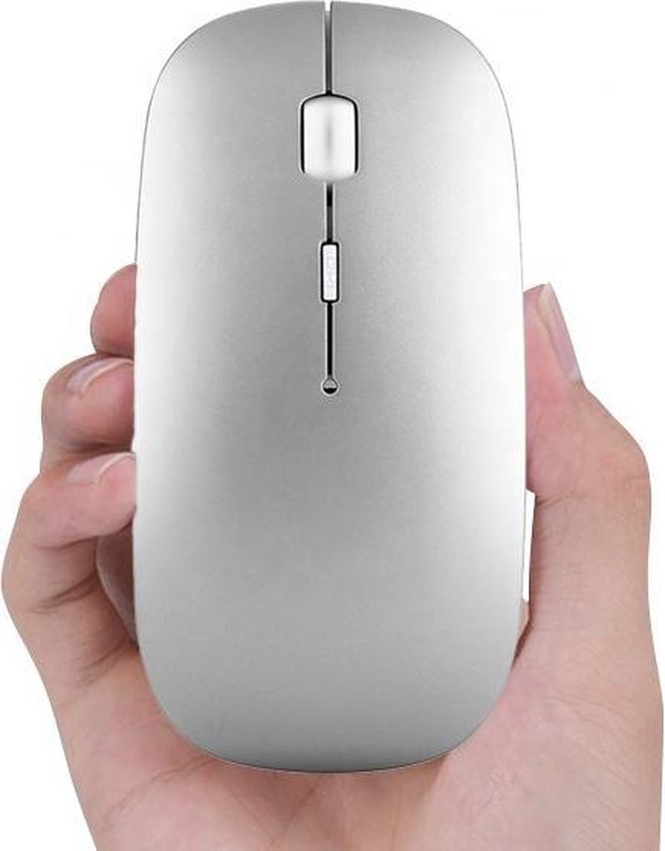 Bluetooth Muis Draadloos voor Laptop, PC en Mac – Zilver - Silent Klik ...