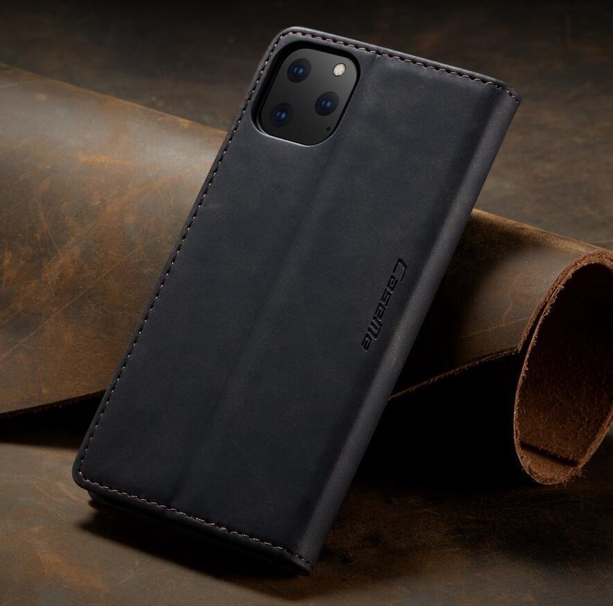 Apple iPhone 12 / iPhone 12 Pro , étui portefeuille de luxe en cuir ...