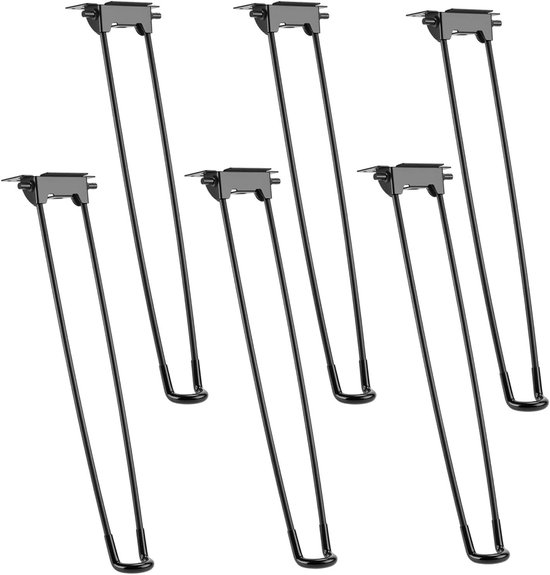 Inklapbare metalen tafelpoten 43 cm met beschermende poten voor ...