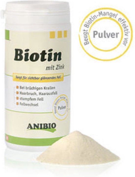 anibio biotine met zink voor de huid voor hond en kat 220gr. | bol