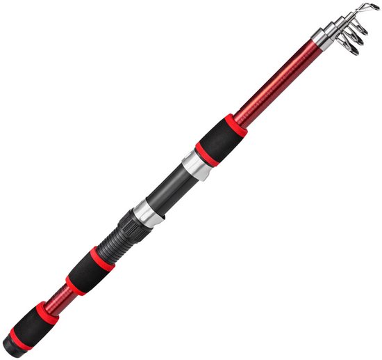 Hengel - Telescopische hengel - 1,8 m - Draagbare werphengel - Hengel ...