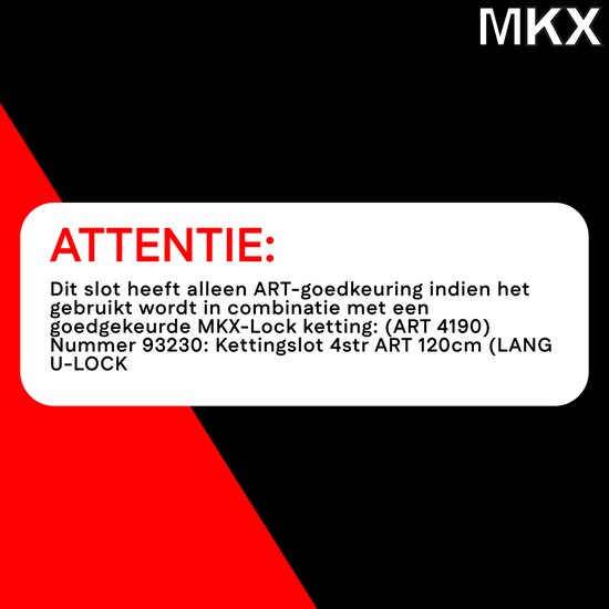 MKX Hangslot 140x70mm - ART 4 sterren gekeurd - voor kettingslot | bol