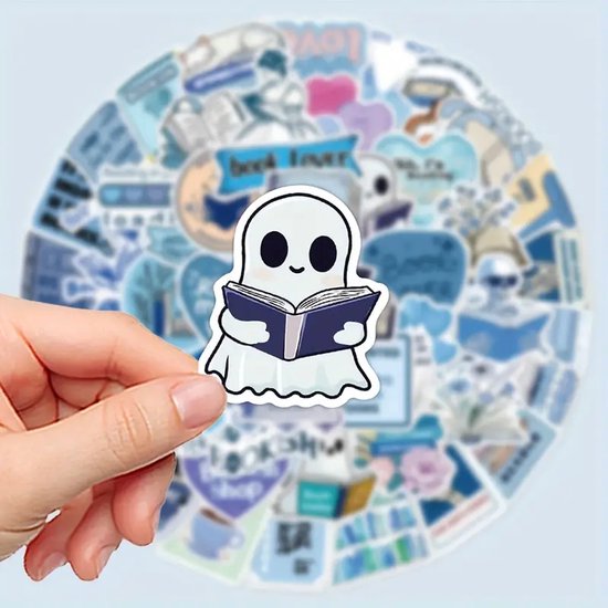 Set 50 Vinyl-stickers ‘Book Lover’ – Inspirerende Designs voor Boeken ...