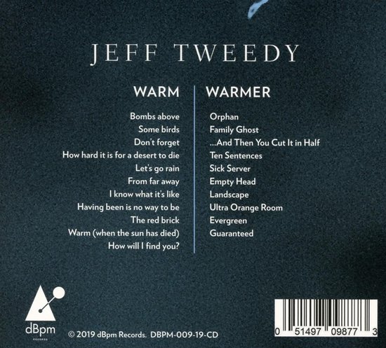 Warm/Warmer (Deluxe Edition), Jeff Tweedy | CD (album) | Muziek | bol
