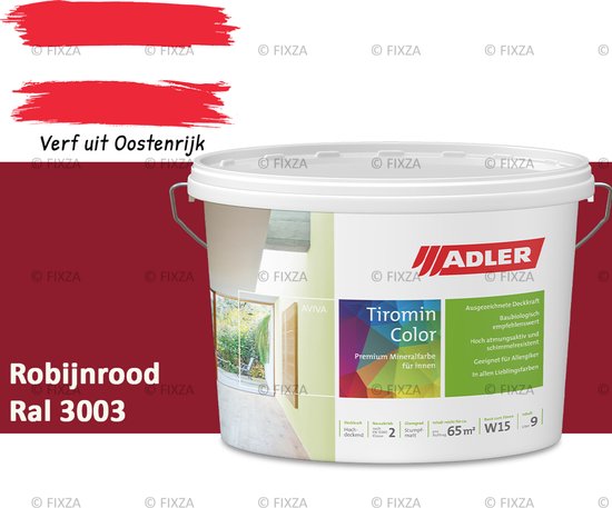 ADLER Aviva Tiromin-Color Silicaat Muurverf Binnen – 1 Liter – RAL 3003 ...