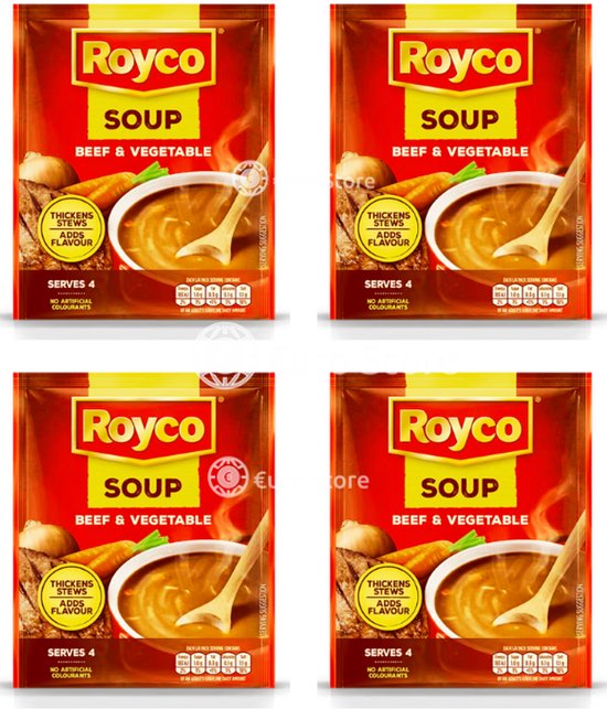 Royco Soup - Beef & Vegetable Flavour - 50g x 4 Packets | bol