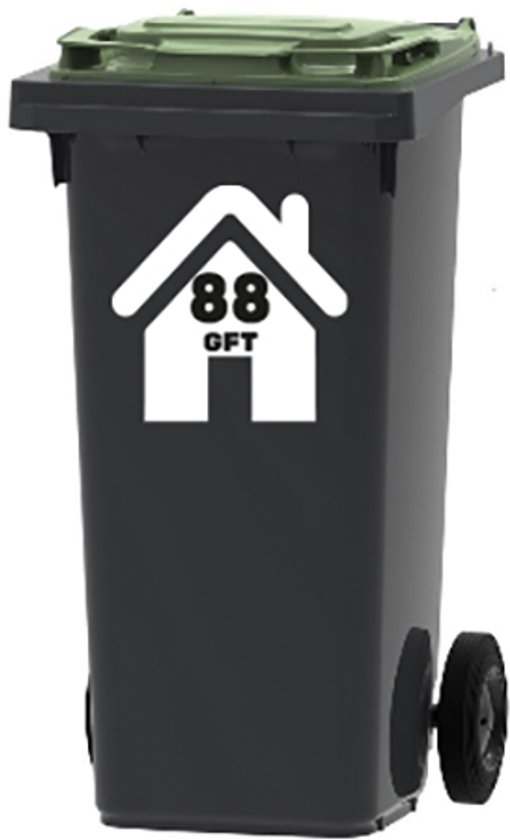 Container-Kliko sticker GFT Huis - Zwart - 20 x 20 cm | bol