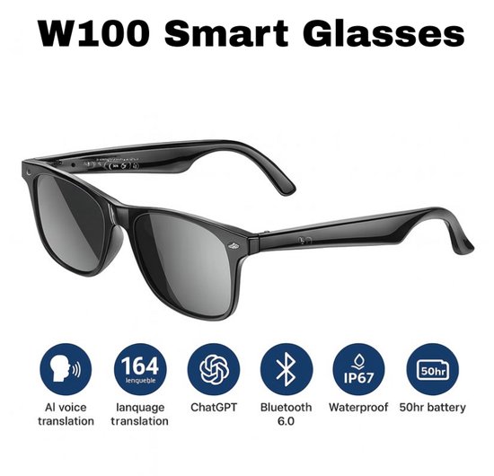 Smart Glasses – Smart Bril - AI Vertaalbril – Real-time Vertaling ...