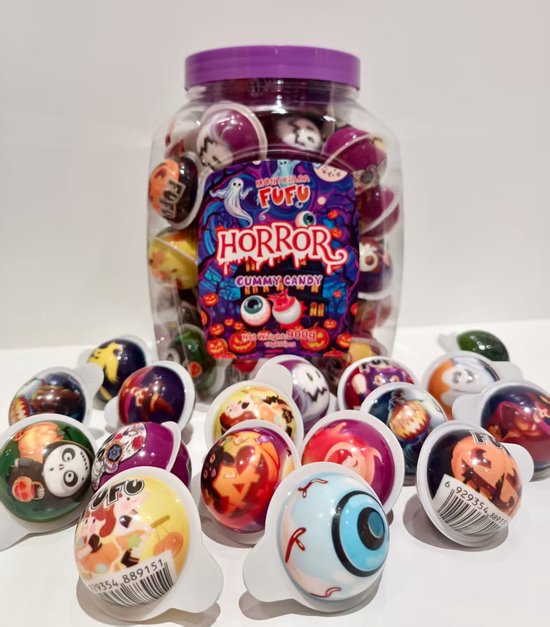 Mont Kiara FUFU Horror Gummy Candy – Griezelige Halloween Snoepjes (18g ...