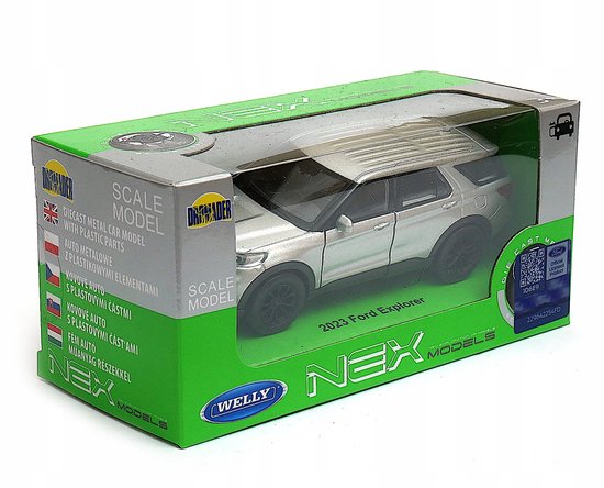 Welly Ford Explorer 1:34 Modelauto - Zilverkleurig | bol
