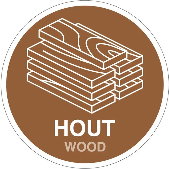 Hout afval sticker - 40 cm | bol