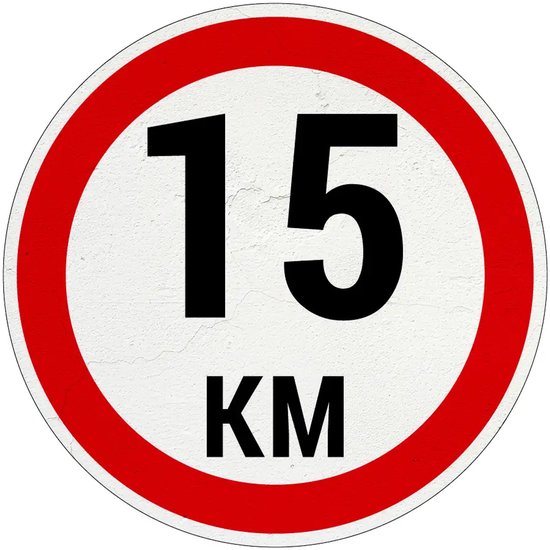 15 km bord - Sign Again materiaal - 30 cm | bol