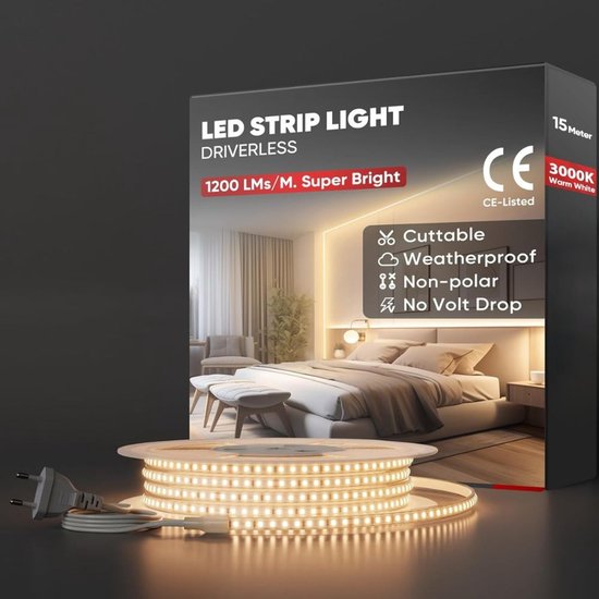 Led strip 15 meter - Led strip - LED-strips - light strip - LED Verlichting Strips -... | bol