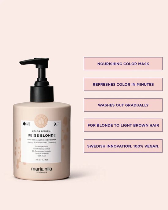 Maria Nila Color Refresh Blond Beige 9.23 - 300 ml | bol