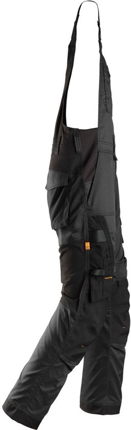 Snickers 6051 AllroundWork, Stretch Bib & Brace broek - Zwart/Zwart ...