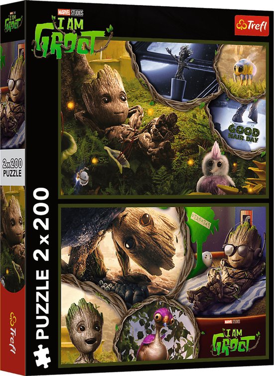 Trefl legpuzzel Marvel Guardians of the Galaxy Groot 2x200 stukjes. | bol