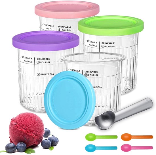 Creami bekers geschikt voor Creami Deluxe Pints - 680ML Ijsjeshouder ...