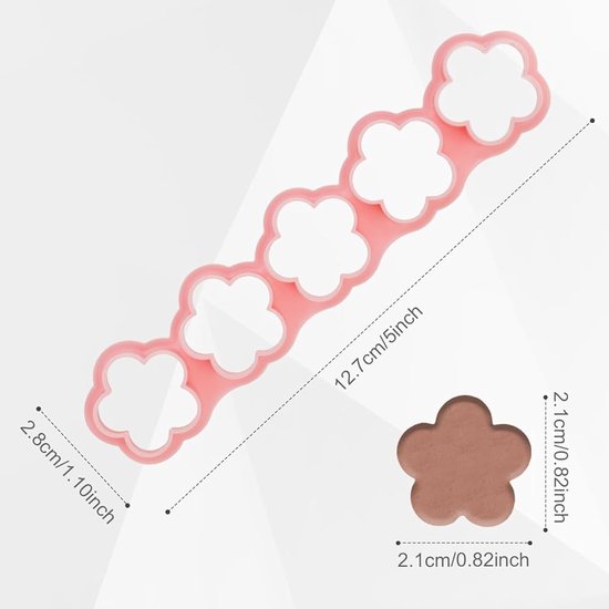 Plastic Mini Cracker Cutters - Bloemvorm - 5 stuks - Roze | bol