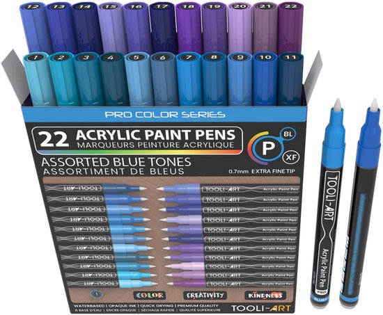 Tooli Art Marker set Blue 0.7mm | bol