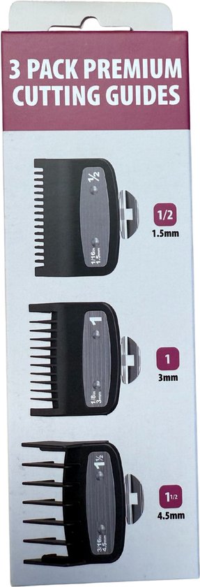 The Shave Factory - 3 pack premium opzetkammen - 1,5 mm - 3 mm - 4,5 mm ...