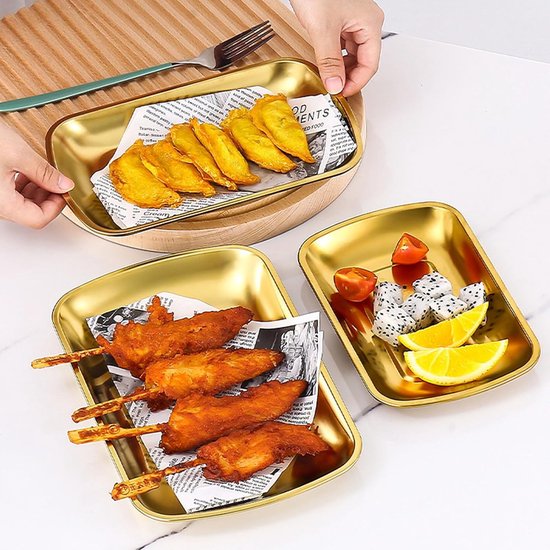 Snackbox Deli Box - Eenvoudige roestvrijstalen snackschaal - Fruit- en ...