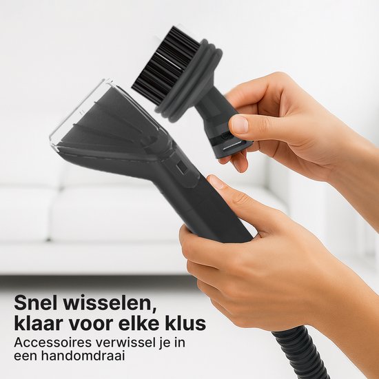 Carewat 2-in-1 Stoomreiniger met Zuigfunctie – 130°C Hogedrukstoom ...