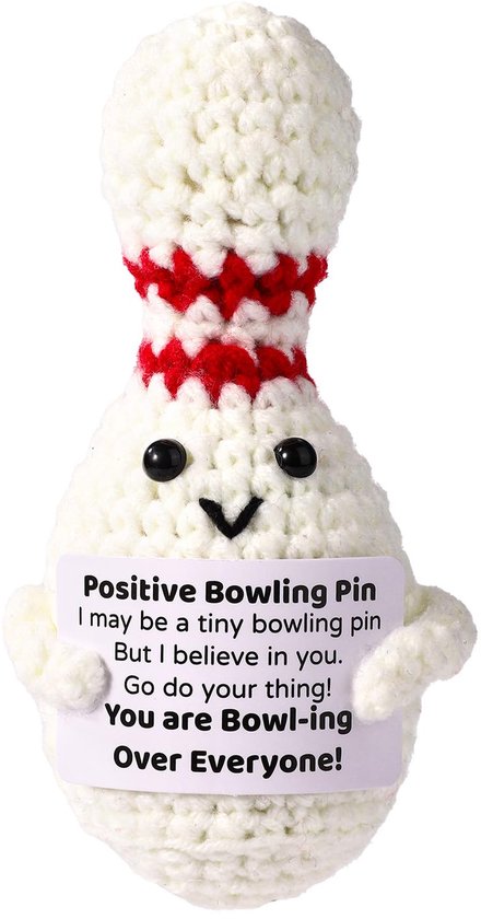 Positive Crochet Bowling Ball, Cute Emotional Plush Doll Creative ...