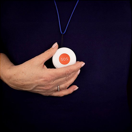 Aupero Alarmknop Wifi Rond - noodknop voor senioren - alarmknop voor ...