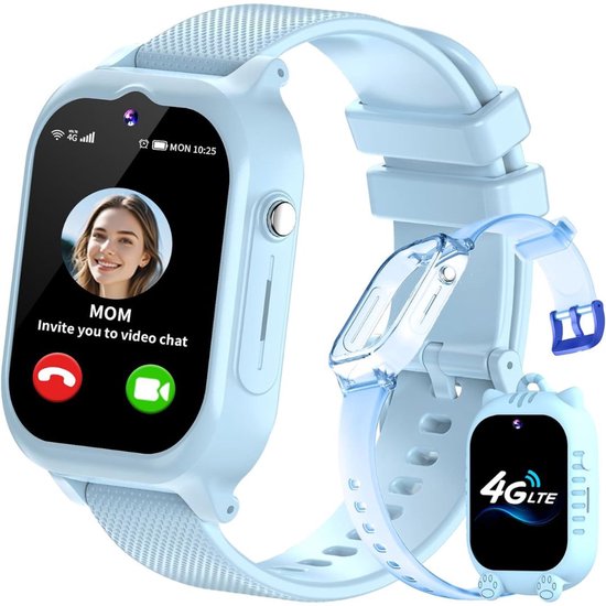 GPS Tracker Kind - GPS Horloge Kind - Lichtblauw | bol